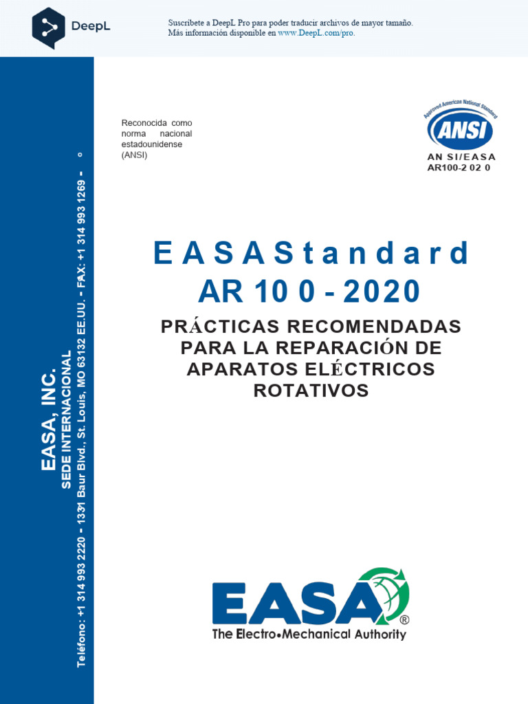 EASA - AR100-2020 - v1122 es-ES | PDF | Rodamiento (Mecánico ...