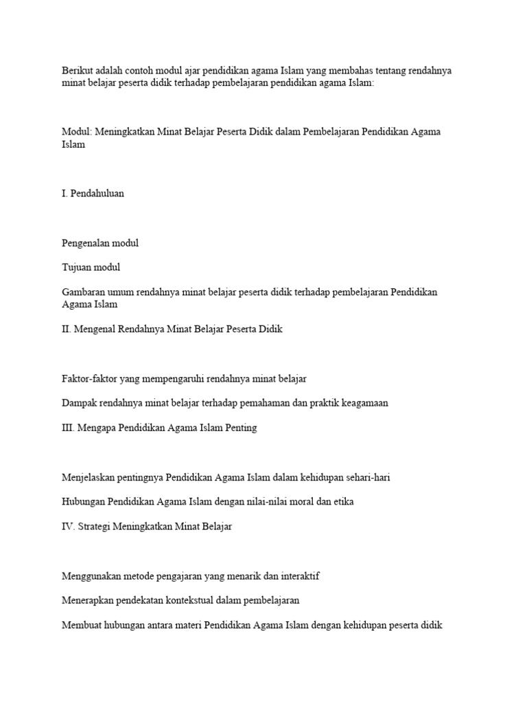 Contoh Modul Ajar PAI PJBL | PDF | Karier & Perkembangan | Ilmu Sosial