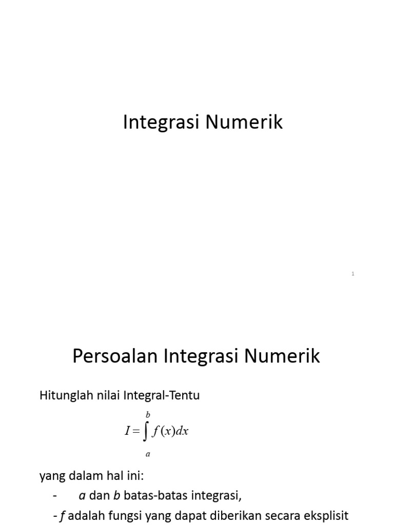 Integrasi Numerik | PDF