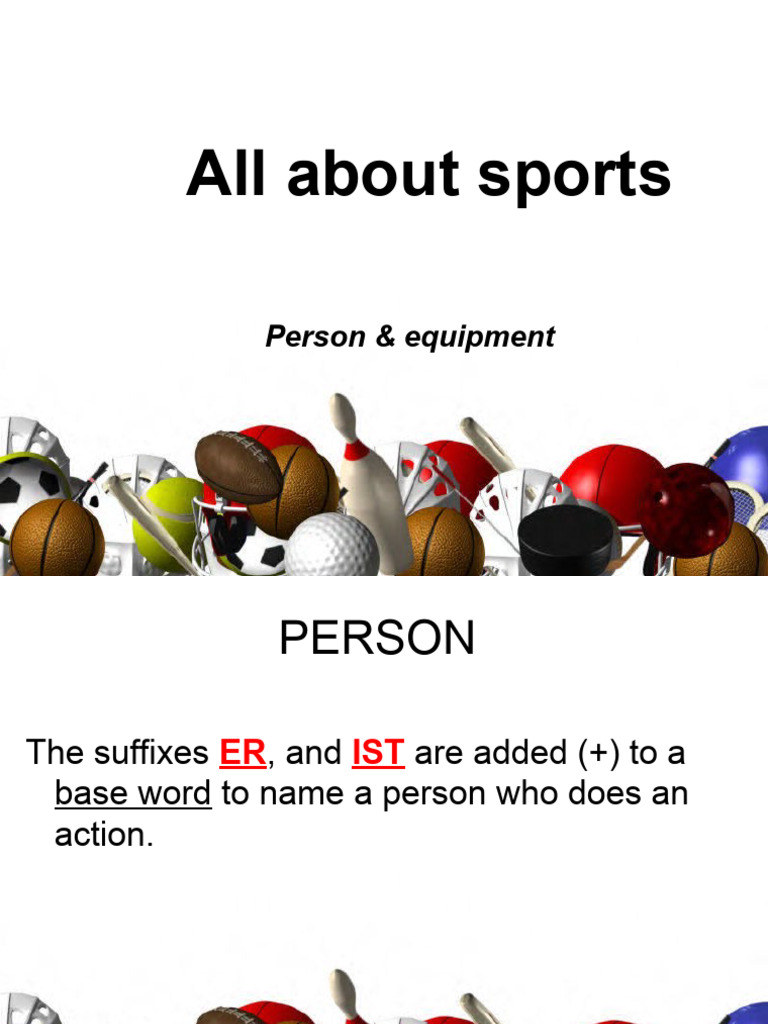 Sports Person Equipment Picture Dictionaries | PDF | Snorkeling | Swimming