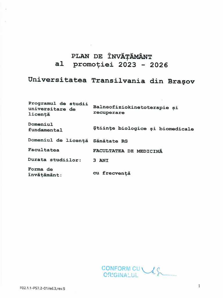 Plan__invatamant_BFKT_2023_2024 | PDF