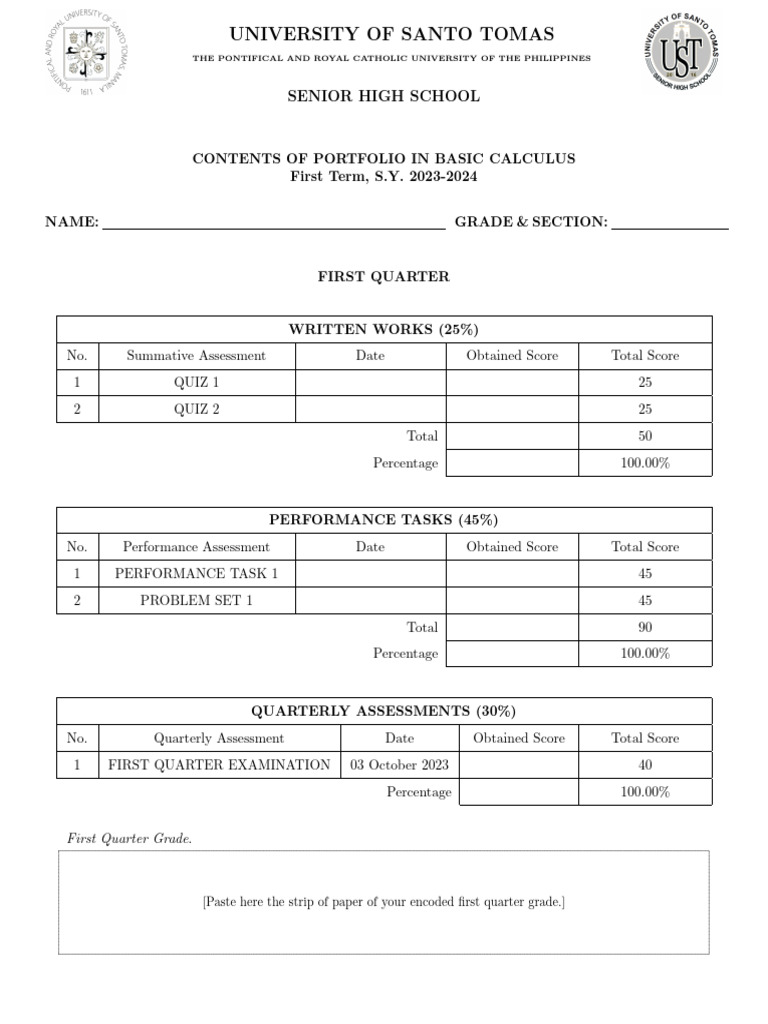 Basic Calculus Portfolio | PDF | Educational Assessment And Evaluation ...