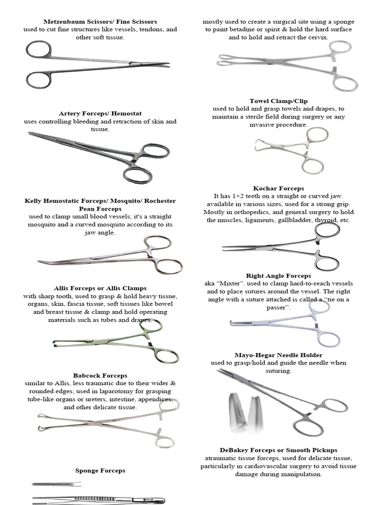 Surgical Instruments | PDF | Surgical Suture | Surgery