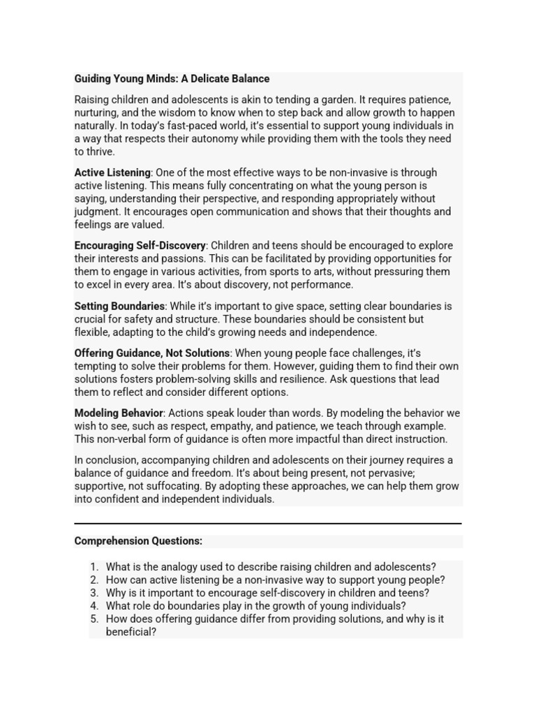 Guiding Young Minds | PDF | Las emociones | Sicología