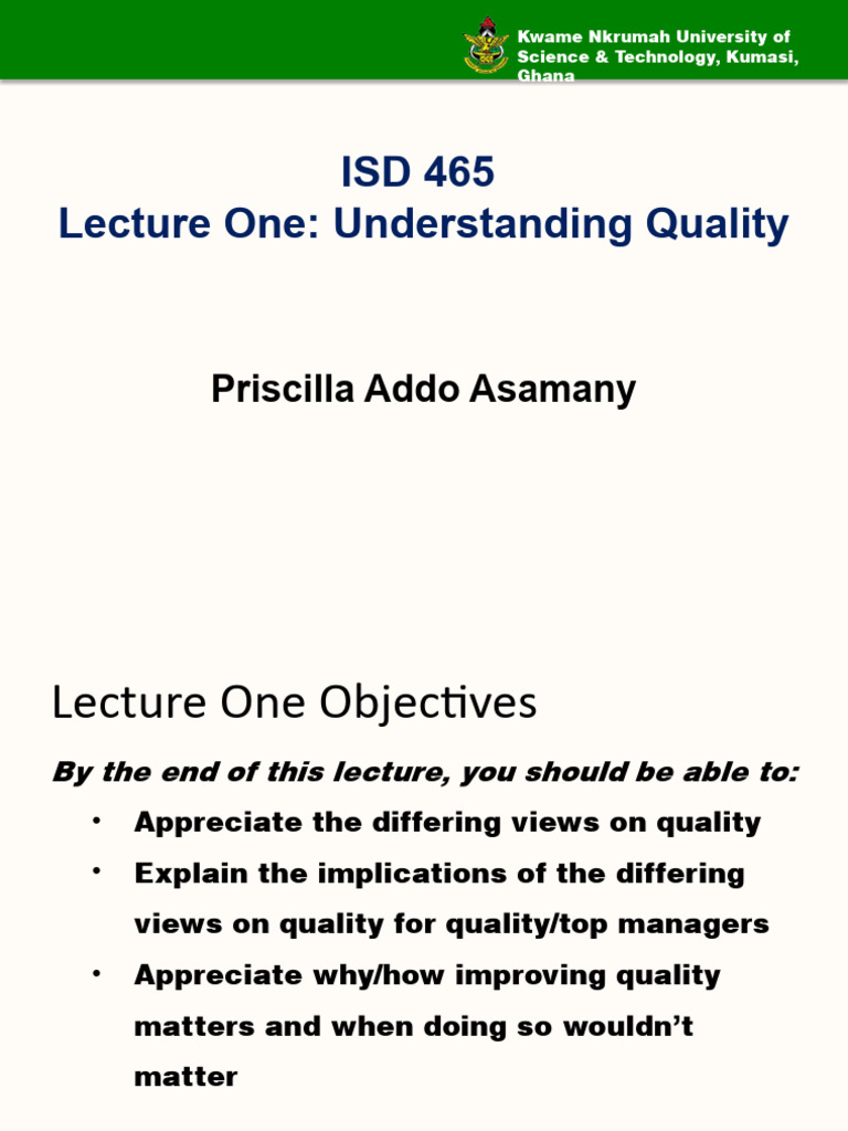 UNIT 1 - Understanding Quality | PDF | Reliability Engineering ... UNIT 1 - Understanding Quality | PDF | Reliability Engineering ...