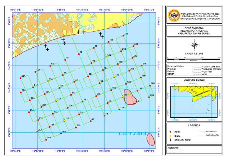 PETA JALUR BATIMETRI BARU | PDF | Geographical Technology | Geodesy