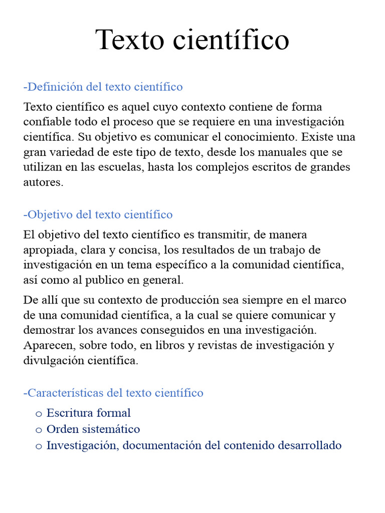 Texto Científico | PDF | Publicación Académica | Science