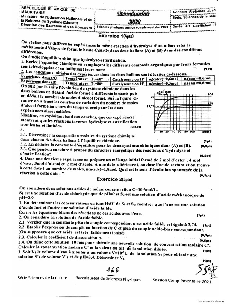 Sujets BAC (D) PC ( 2021) (SC) 2 | PDF
