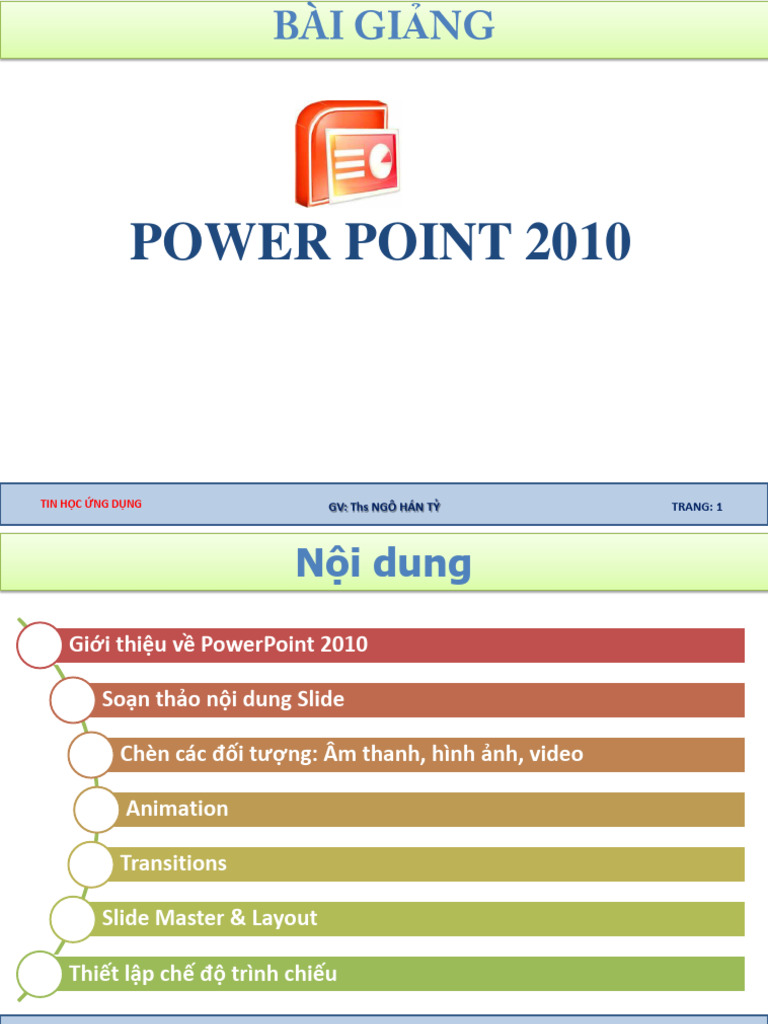 Bai Giang PPT 2010 | PDF
