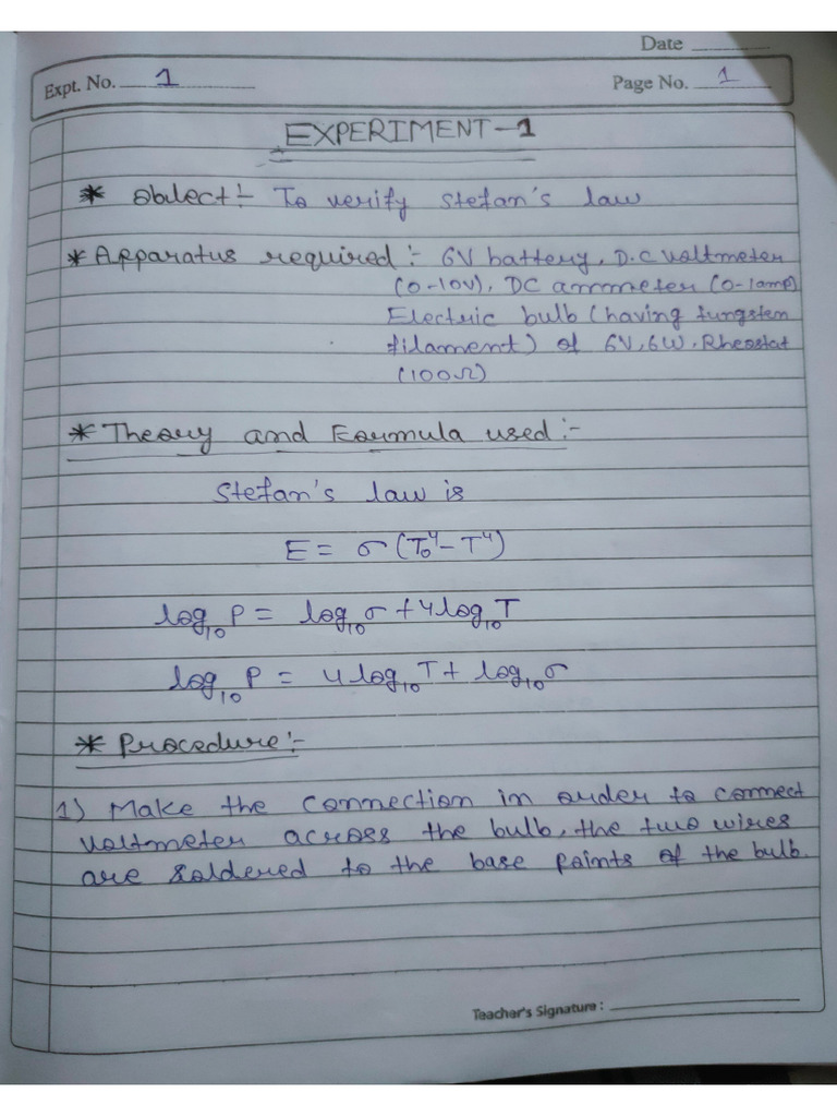 Physics 4 Experiment | PDF