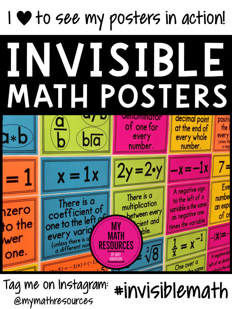 Invisible: Math Posters | PDF | Numbers | Multiplication