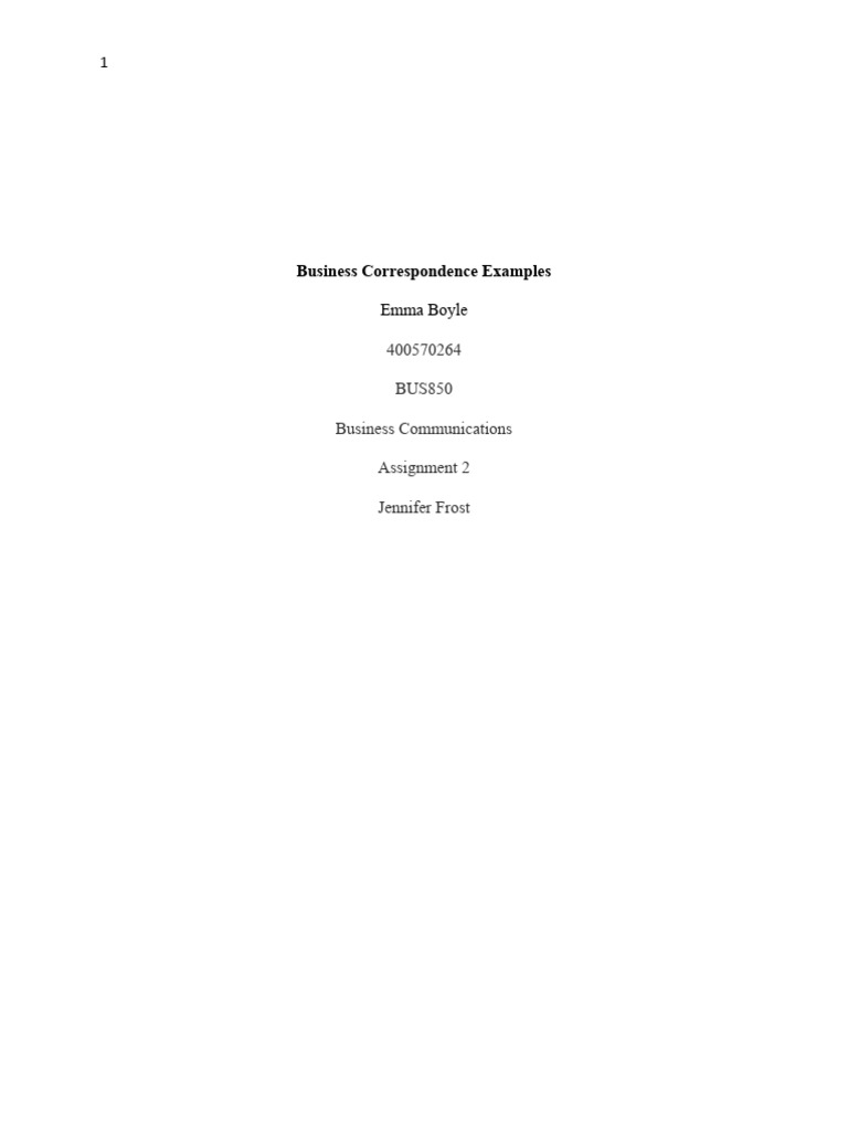 Assignment 2 - Emma Boyle | PDF | Communication | Reason