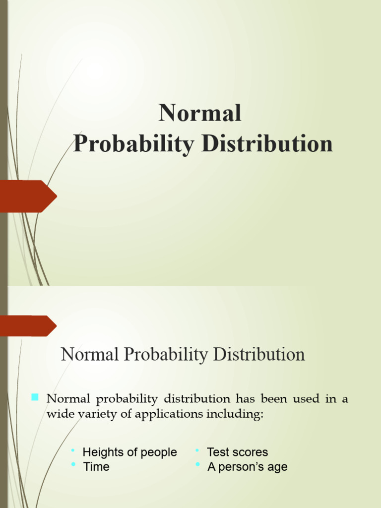Normal Probability Distribution | PDF | Normal Distribution | Mode (Statistics)