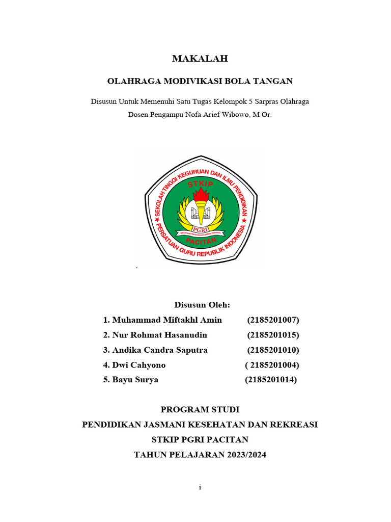 MAKALAH Modifikasi Olahraga Klompok 5 | PDF | Pengembangan Diri