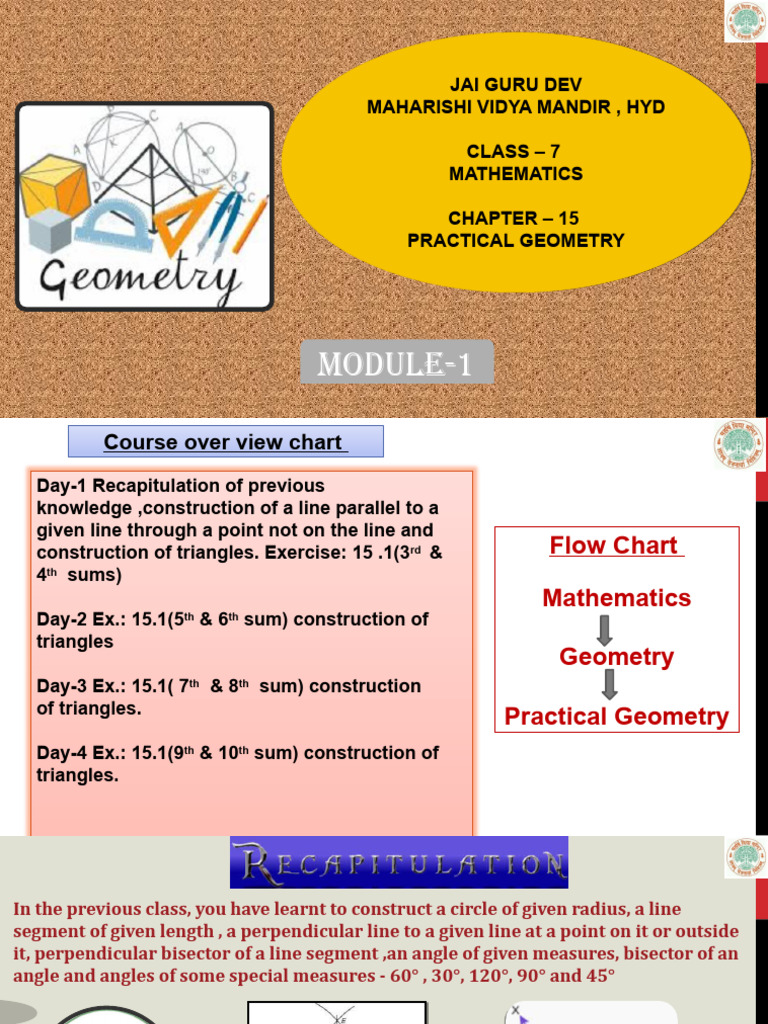 Class7-Math-Day71 (CH-15 Practical Geometry) | PDF | Triangle | Perpendicular