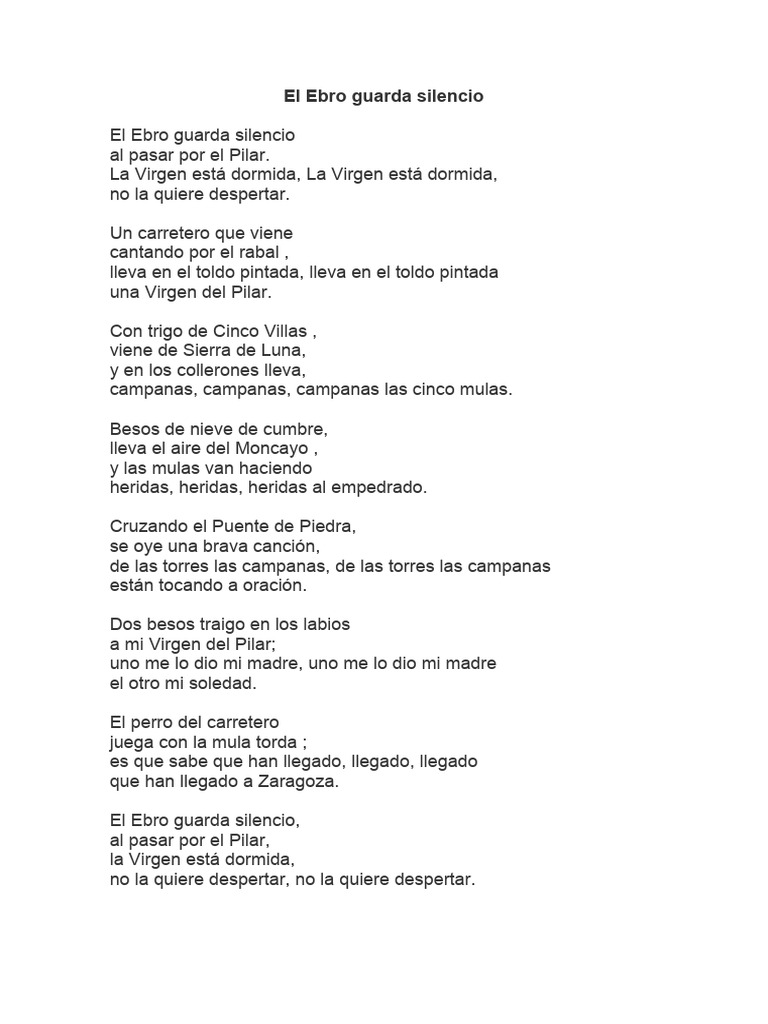 El Ebro Guarda Silencio | PDF