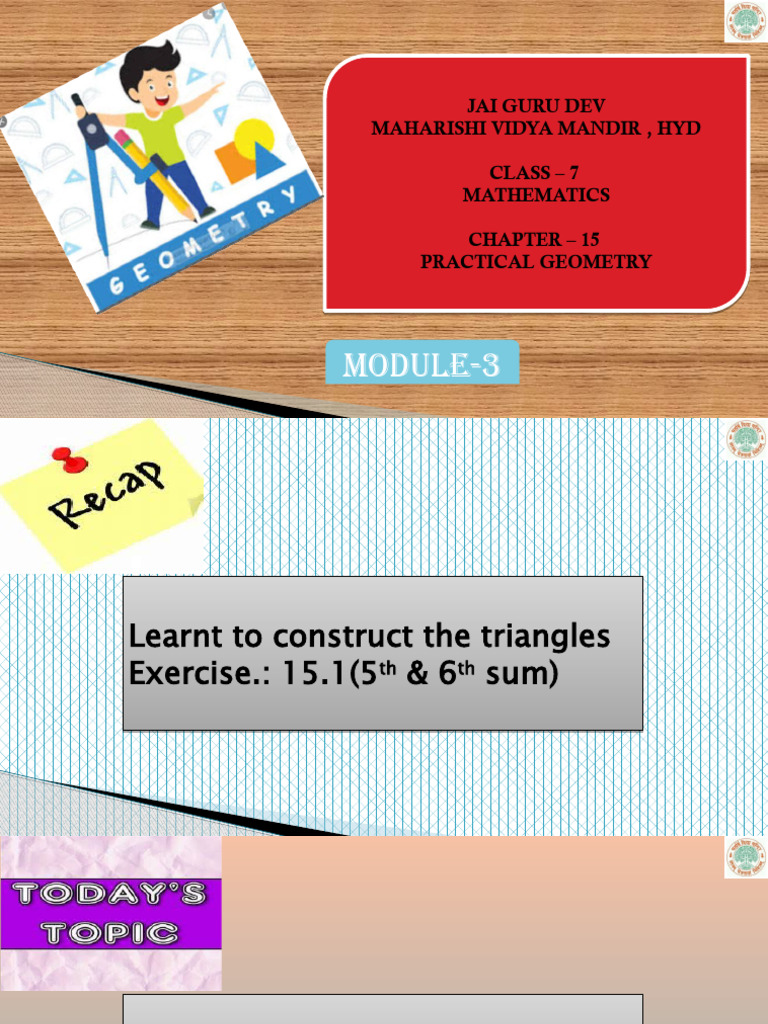 Class7 Math Day73 (CH 15 Practical Geometry) | PDF