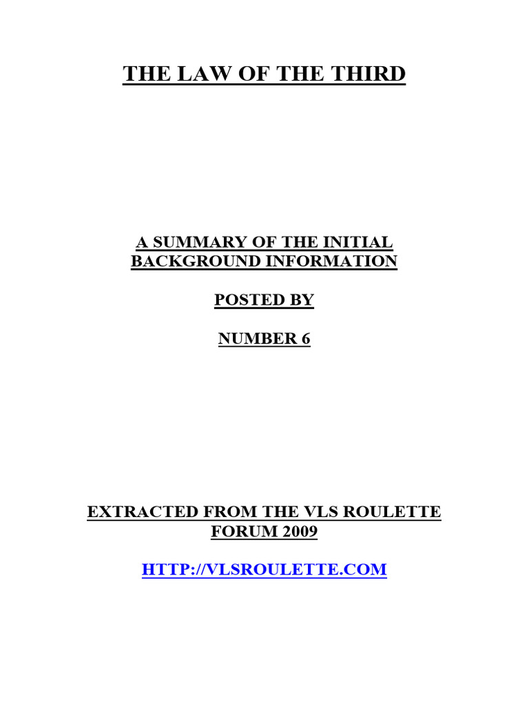 The Law of The Third | PDF
