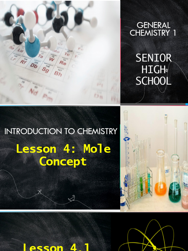 CHEM 1 U2 LESSON 4 MOLE CONCEPT Student | PDF | Chemical Elements ...