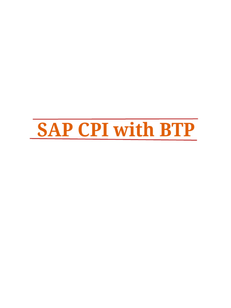 SAP CPI With BTP | PDF | Software | Cryptography