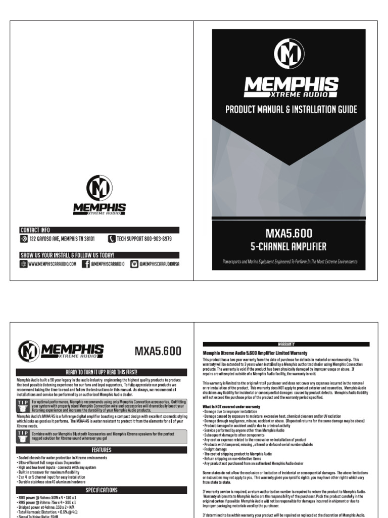 Memphis MXA5.600 | PDF