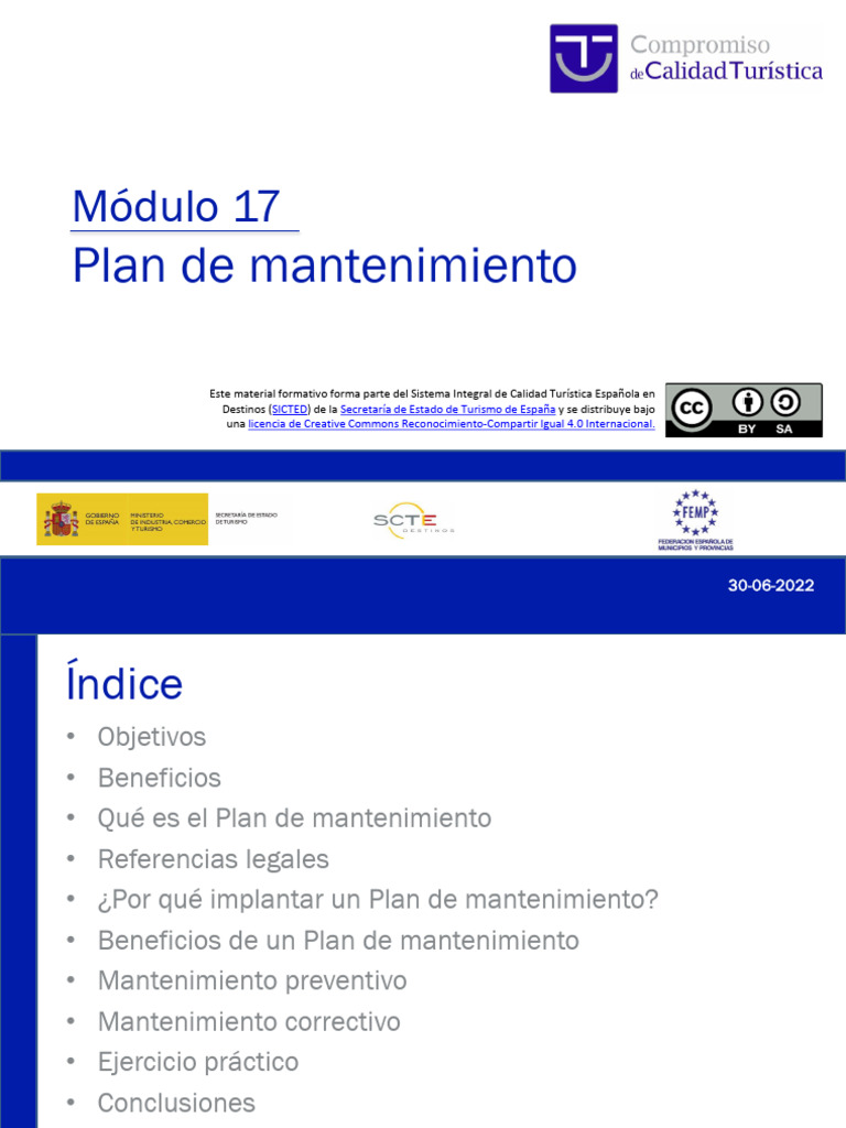 Modulo 17 - Plan de Mantenimiento | PDF