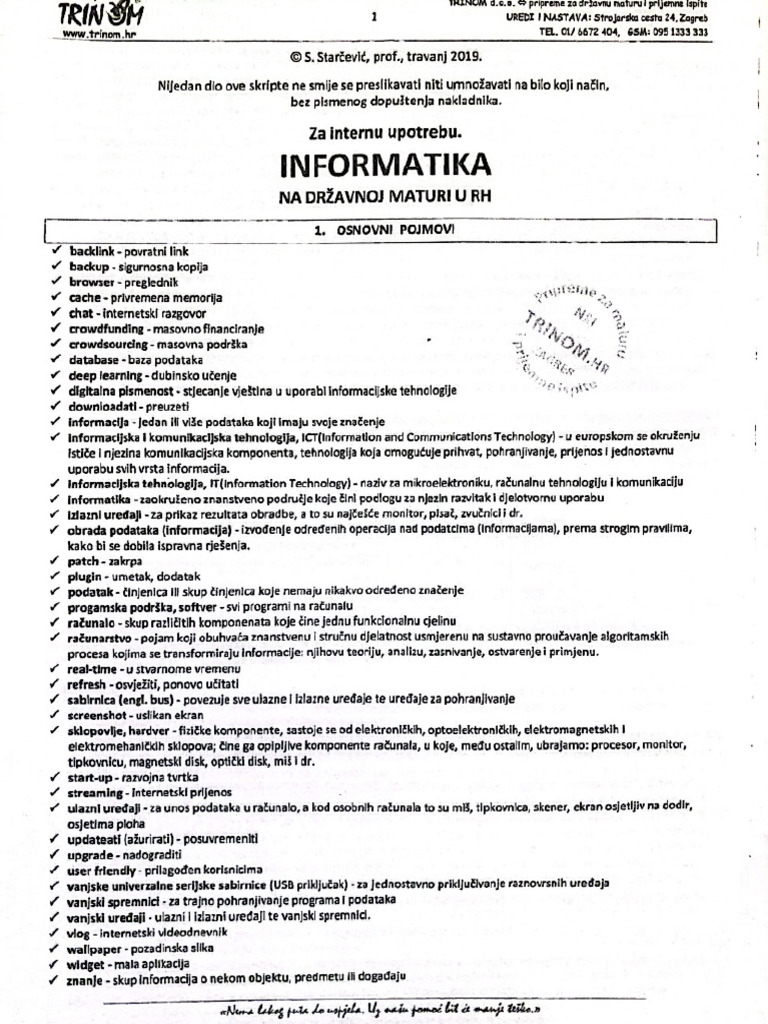 Trinom - INF (2019) | PDF