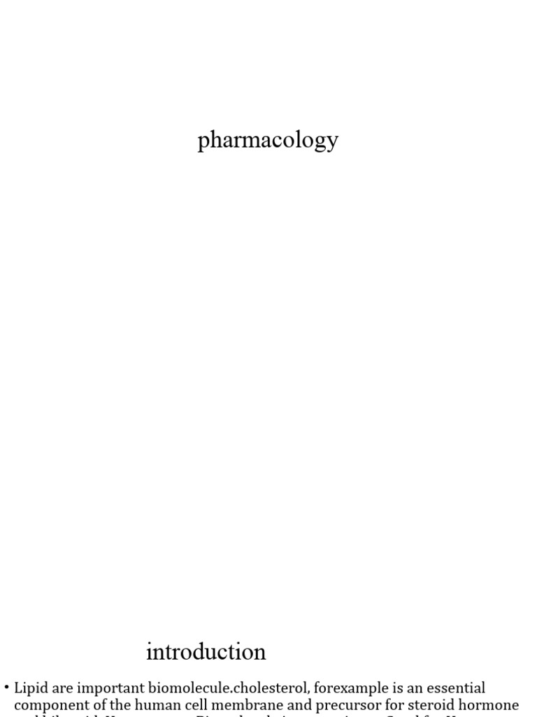 Pharmacology Assignment | PDF | Cholesterol | Statin