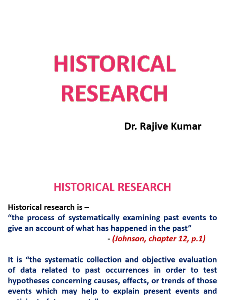 Understanding Historical Research Methods | PDF | Primary Sources ...
