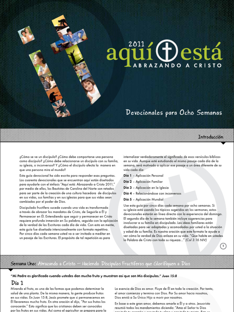 Guía Devocional de Discipulado Fructífero | PDF | Jesús | Cristo (título)