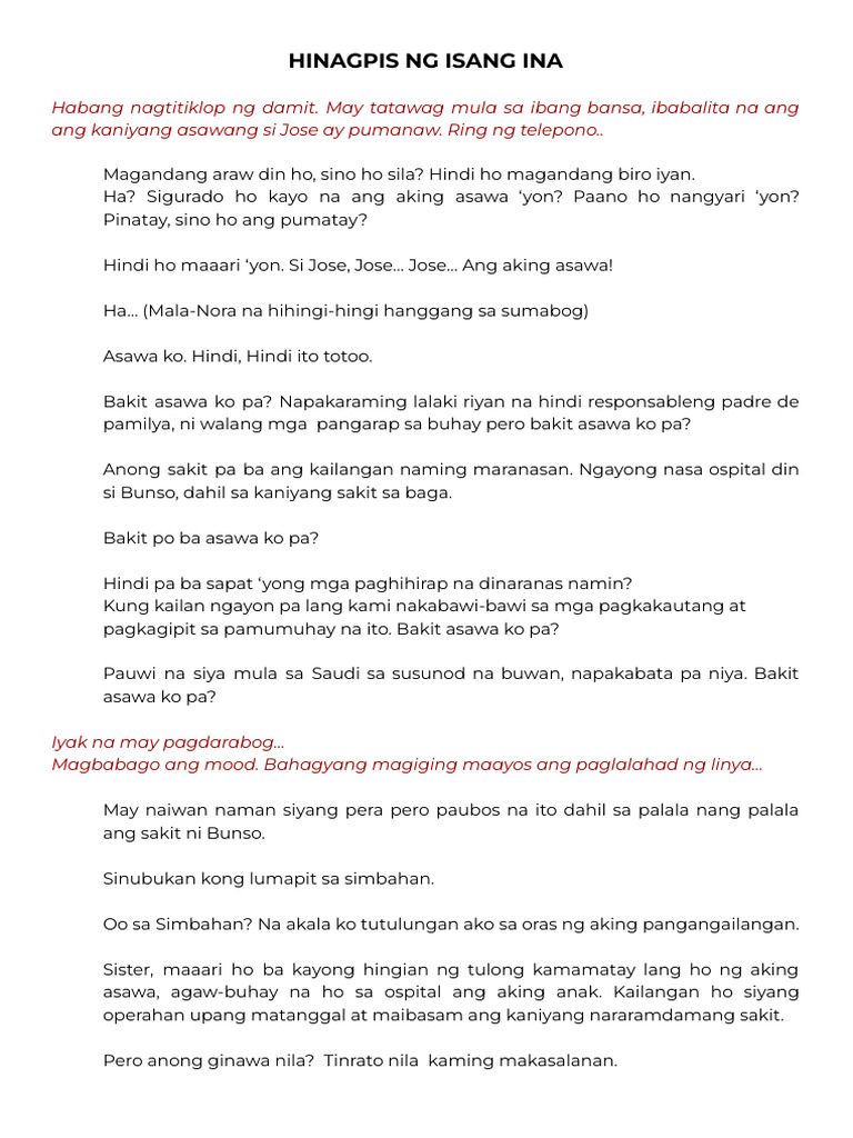 Hinagpis NG Isang Ina | PDF