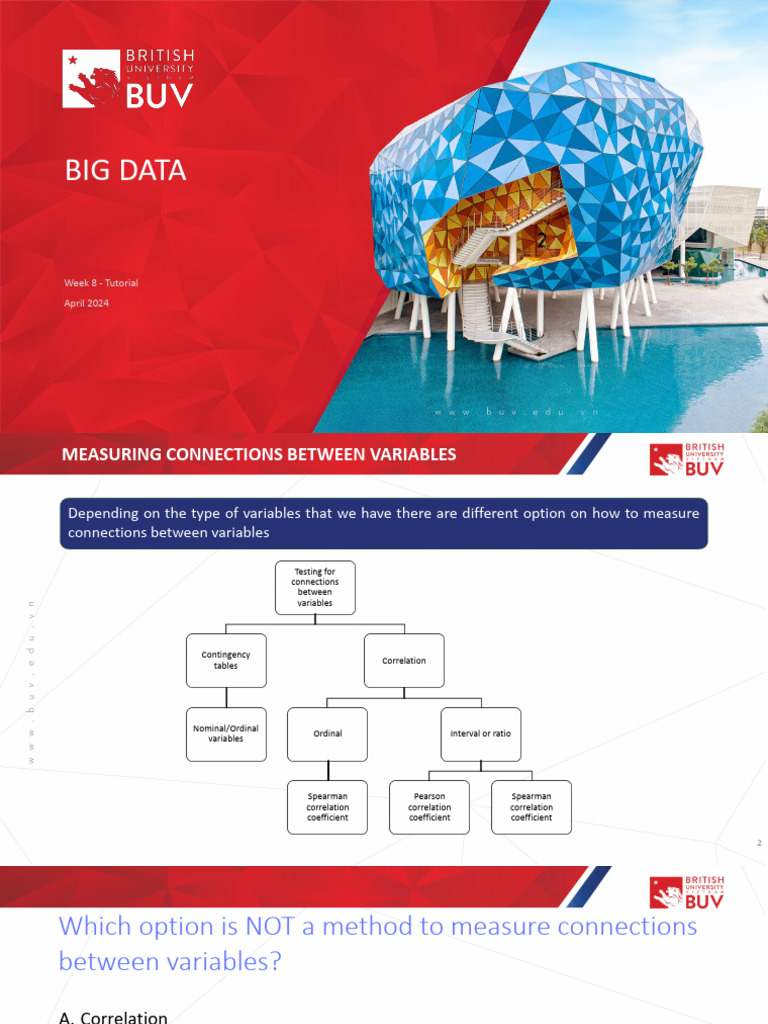 Week8 Tutorial | PDF | Regression Analysis | Spearman's Rank Correlation Coefficient