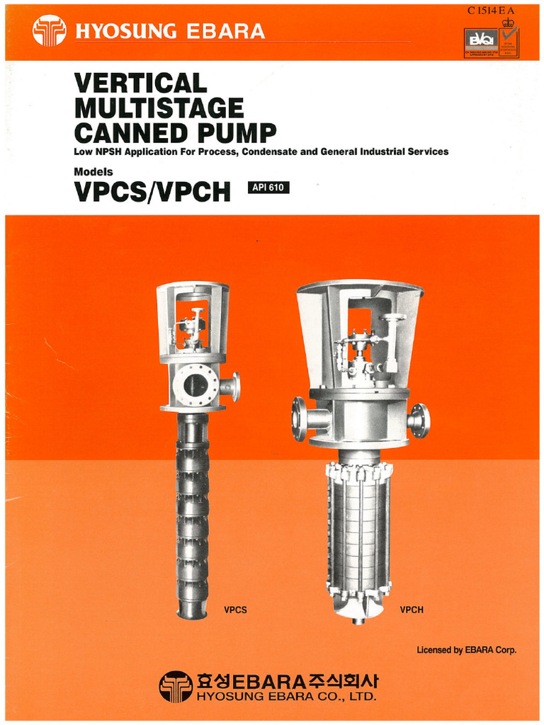 Vertical Multistage LPG Pump Model-VPCS | PDF