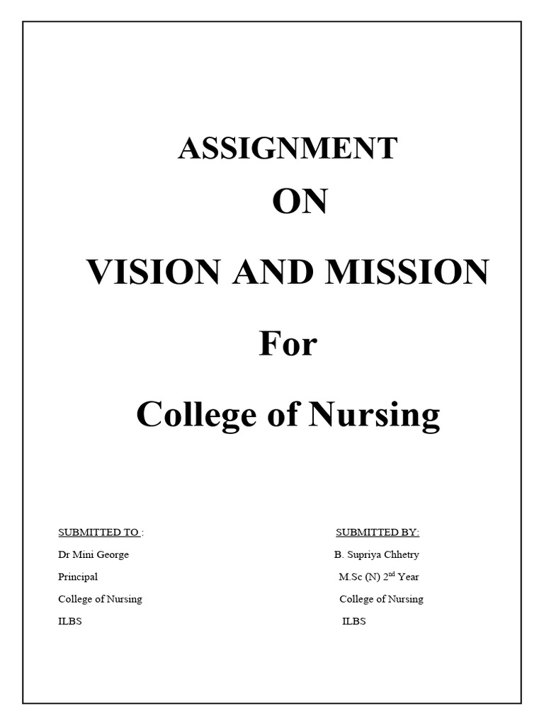 Mission and Vision | PDF | Health Care | Patient