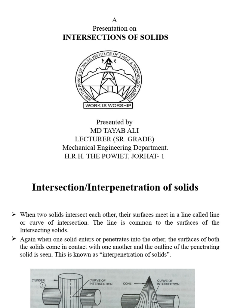 Intersections of Solids Explained | PDF | Circle | Cartesian Coordinate ...
