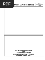 Method Statement Transformer Installation | PDF | Transformer | Tools