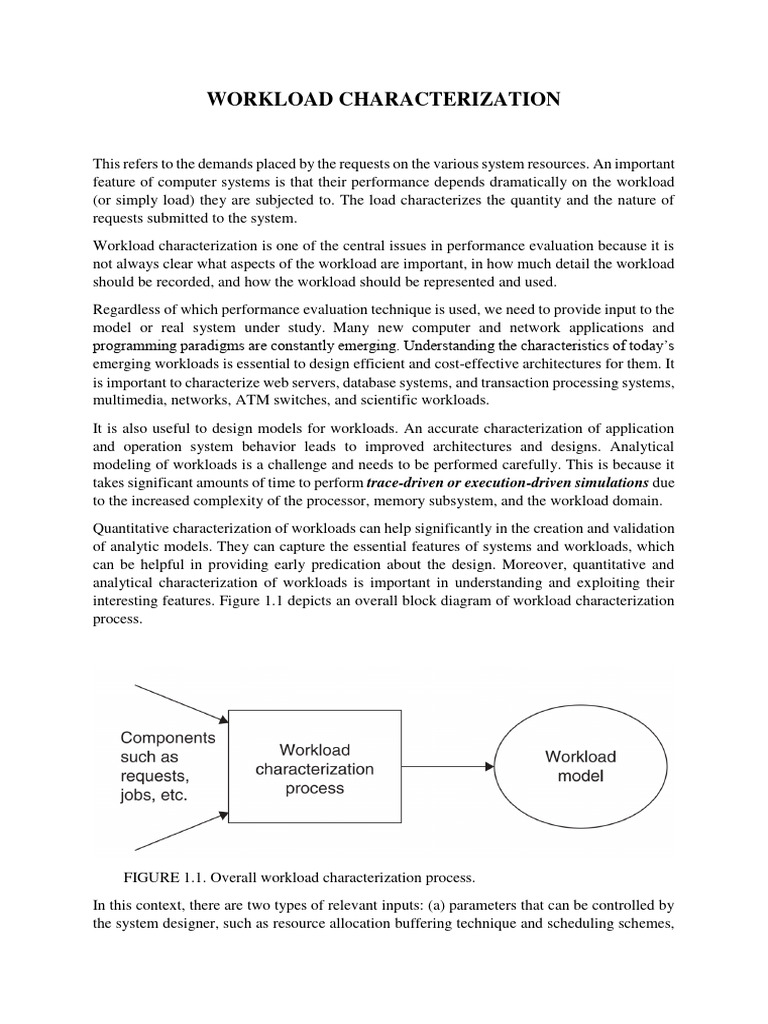 Workload Characterization | PDF | Workload | Mean