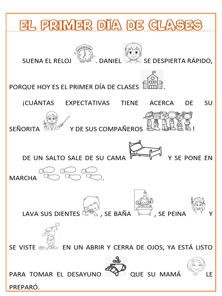 Primer Día de Clases de Daniel | PDF