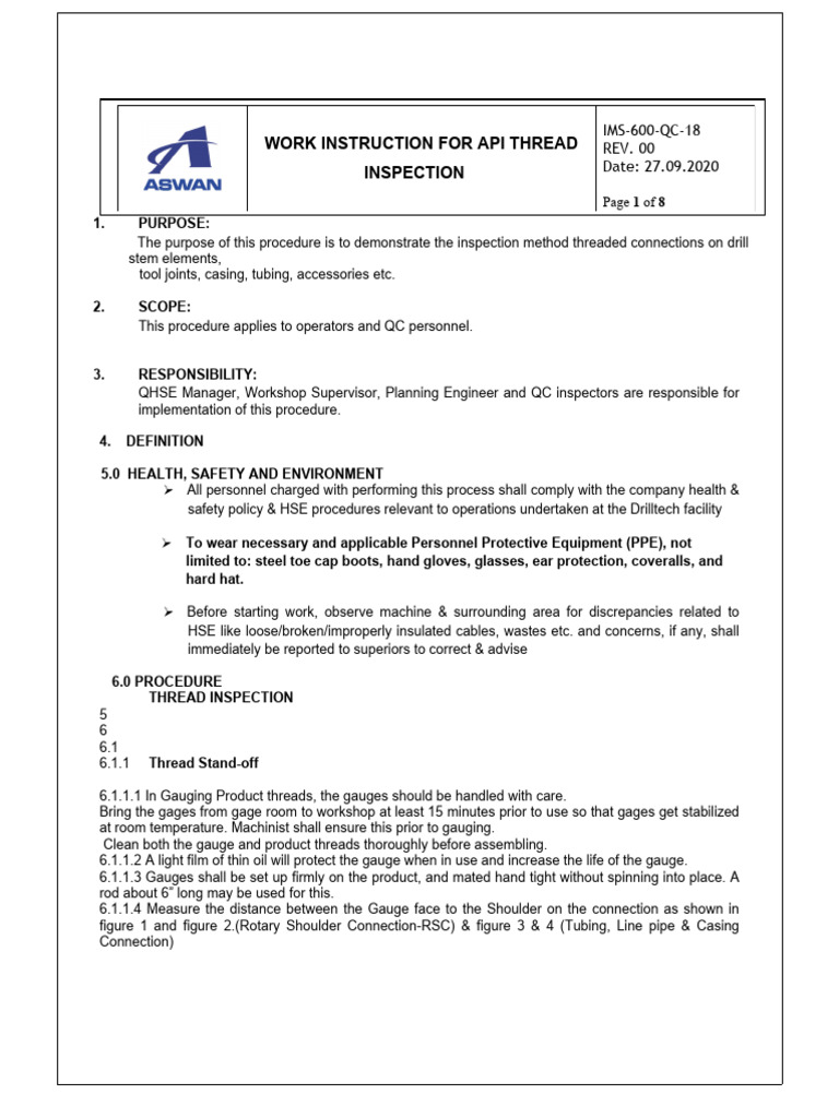 API Thread Inspection | PDF