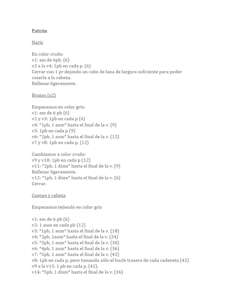 Patrón Duendecito | PDF