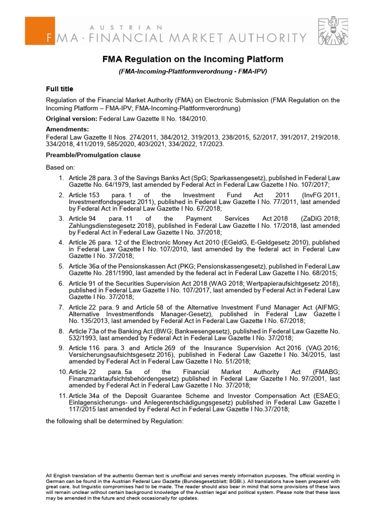 BGBL II 17 2023 FMA-IPV en | PDF | Article One Of The United States ...