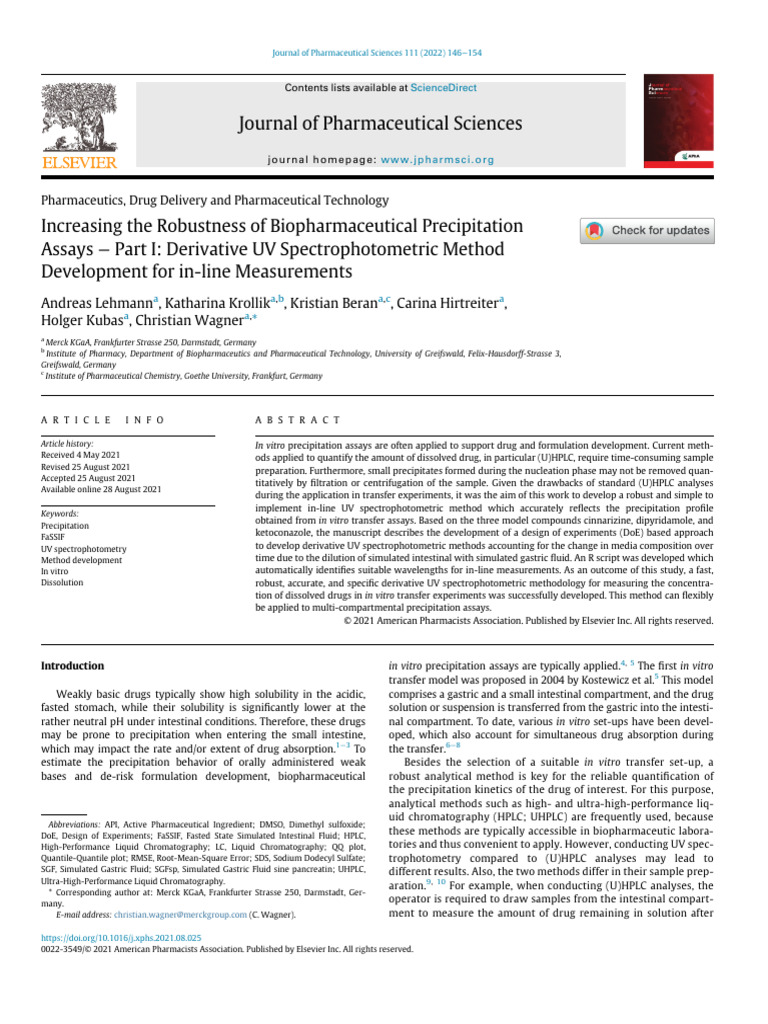 Increasing The Robustness of Biopharmaceutical Precipitation | PDF ...