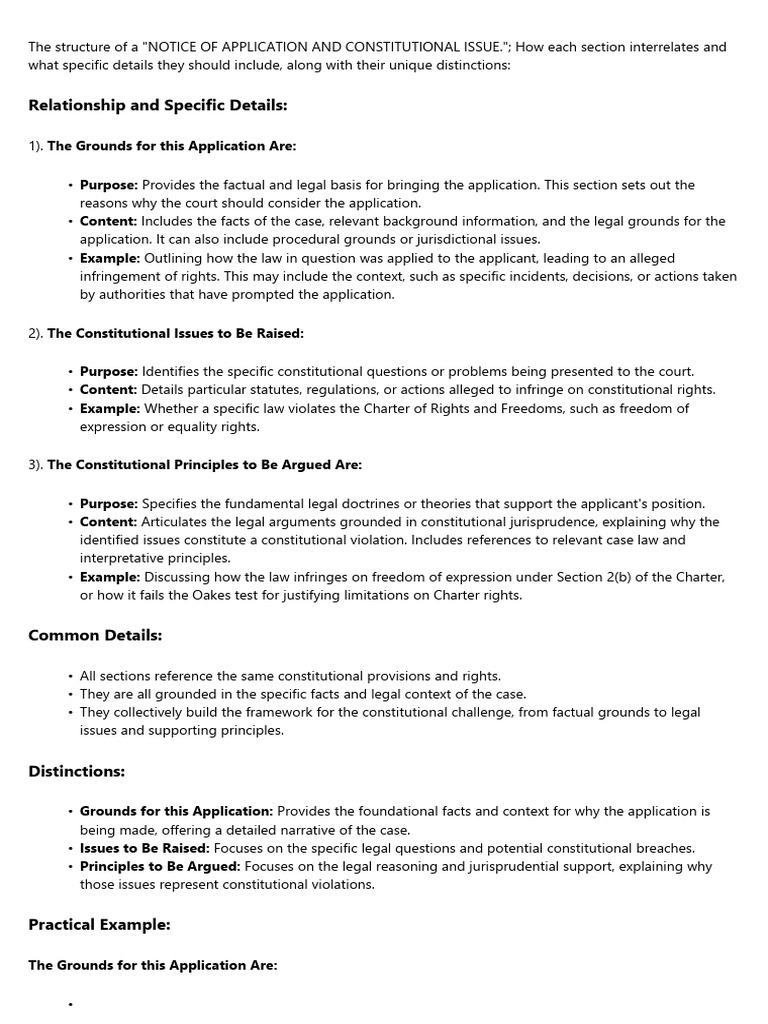 Structure Overview - NOTICE OF APPLICATION AND CONSTITUTIONAL ISSUE ...