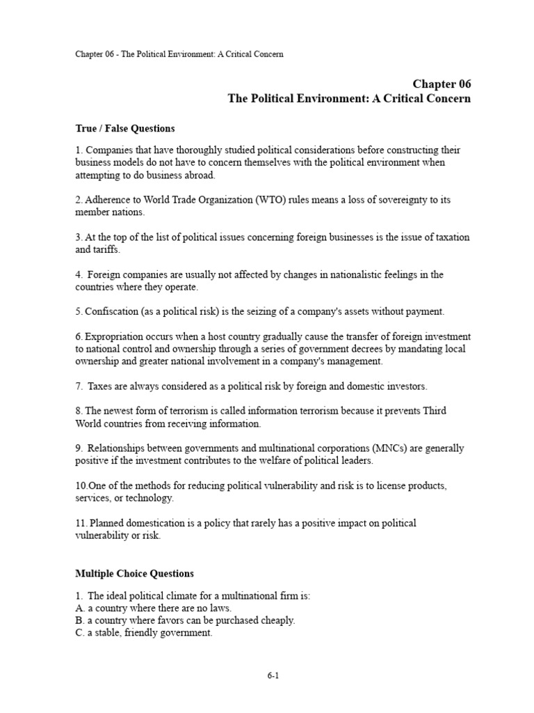 Exercise Chap006（最新） | PDF | Multinational Corporation | Taxes