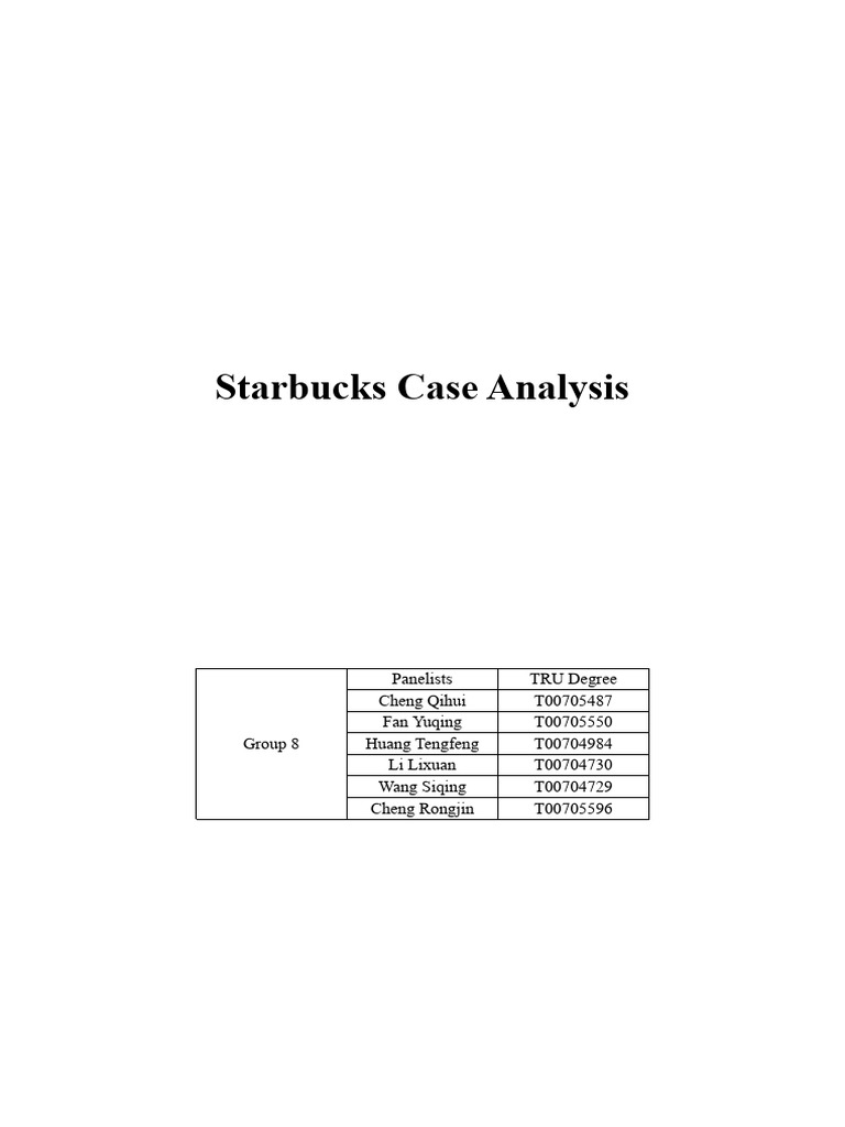 Starbucks | PDF | Starbucks | Brand