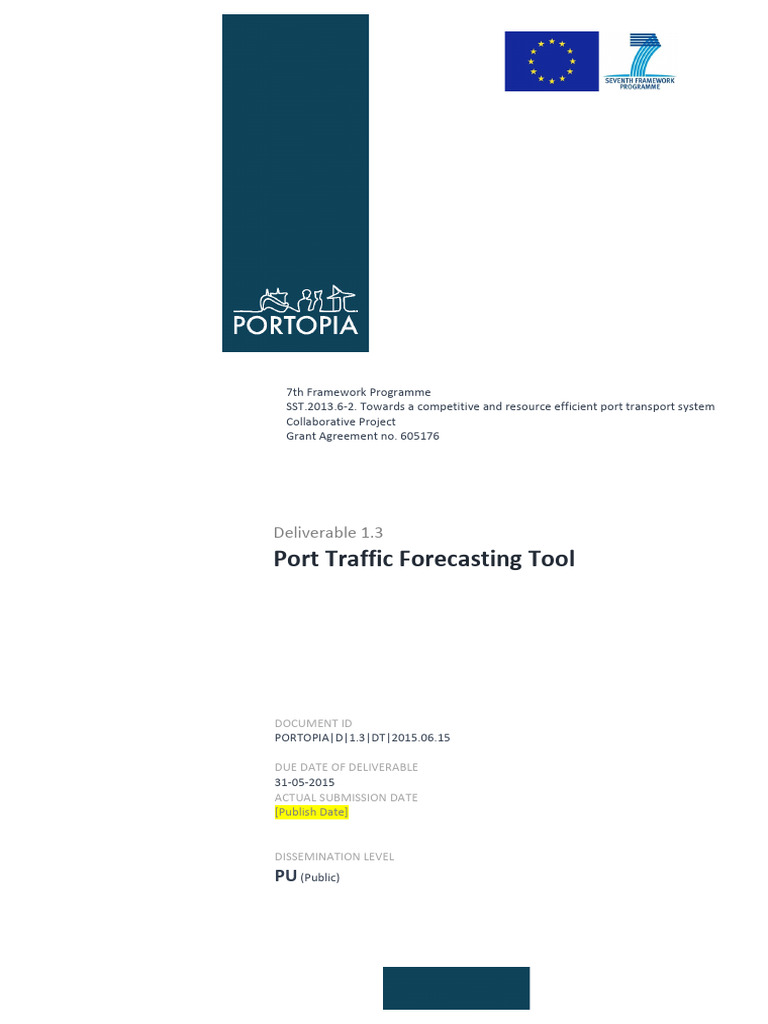 Port Traffic Forecasting Tool | PDF | Forecasting | Time Series