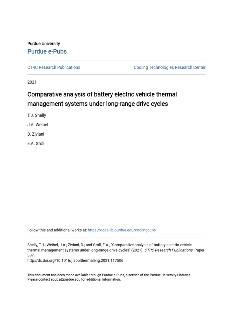 BEV Thermal Management Systems Analysis | PDF | Air Conditioning | Heat ...