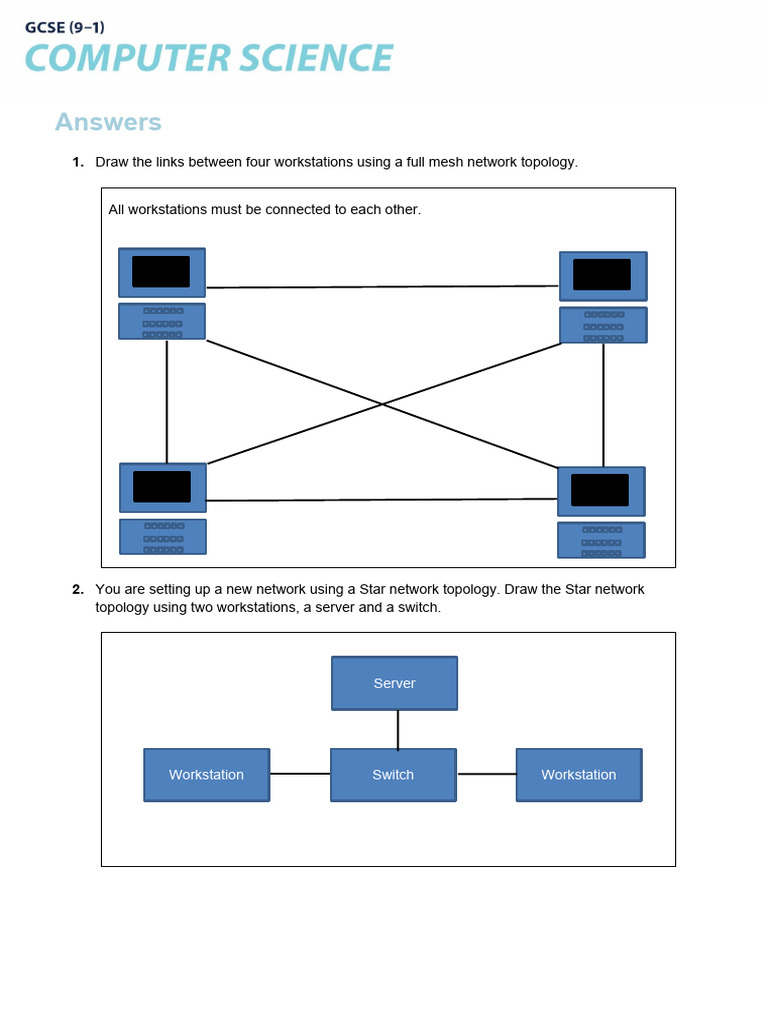Network Topologies Protocols and Layers Marking Scheme | PDF | Computer ...