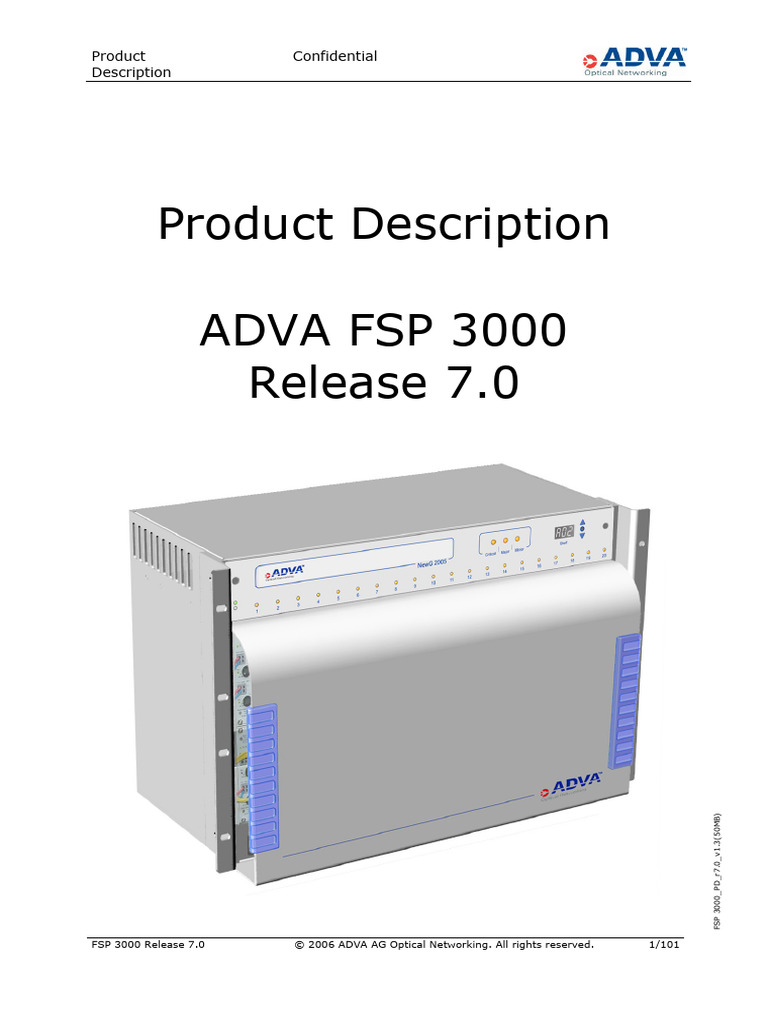 Anexo A - FSP 3000 - PD - r7.0 - v1.3 | PDF | Wavelength Division ...