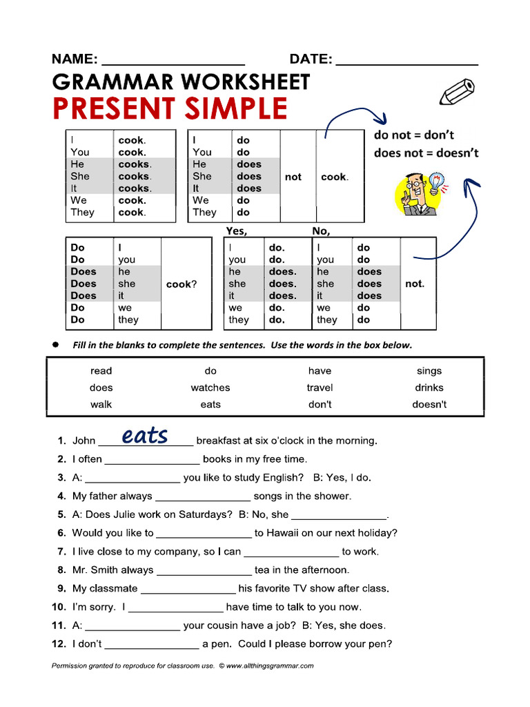 Present Simple | PDF